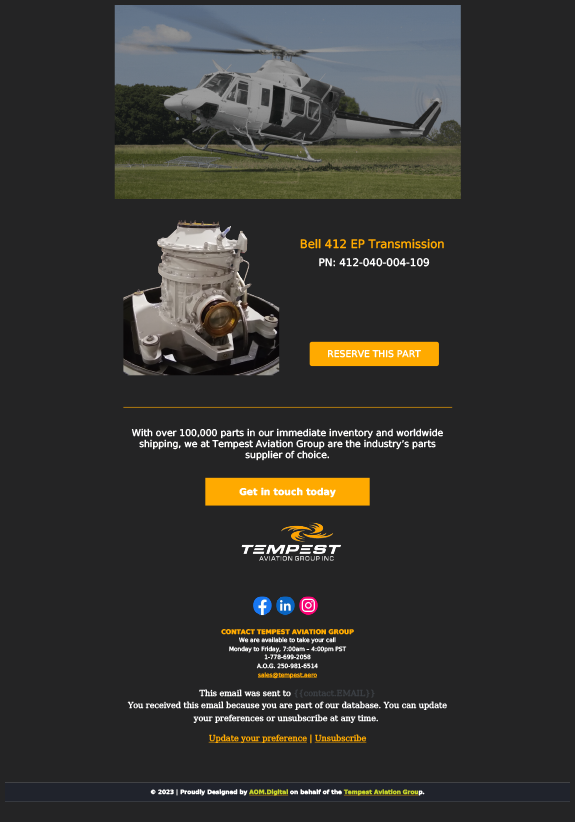 Featured Parts - Tempest